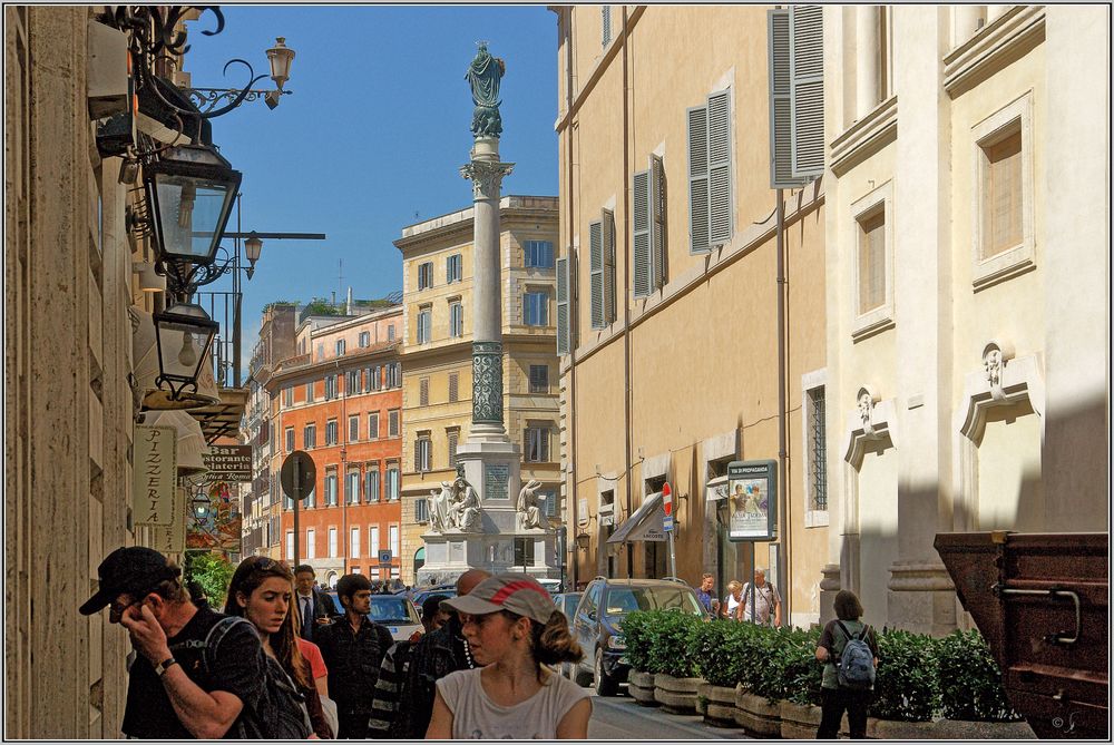 Säule der 'Unbefleckten Empfängnis'... Foto & Bild | streetfotografie mit menschen ...
