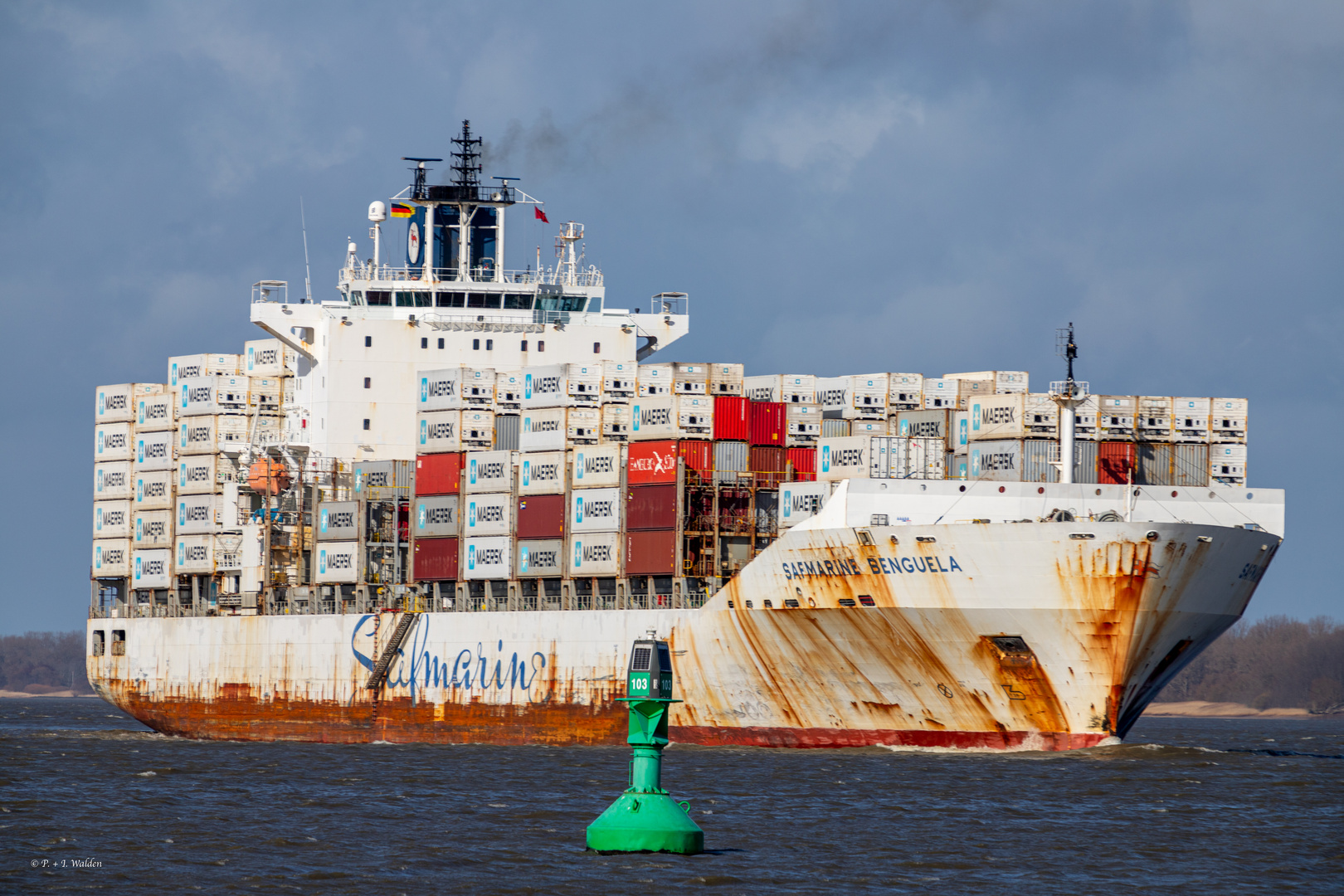 Safmarine Benguela bei Tonne 103 Foto & Bild | schiffe und seewege ...