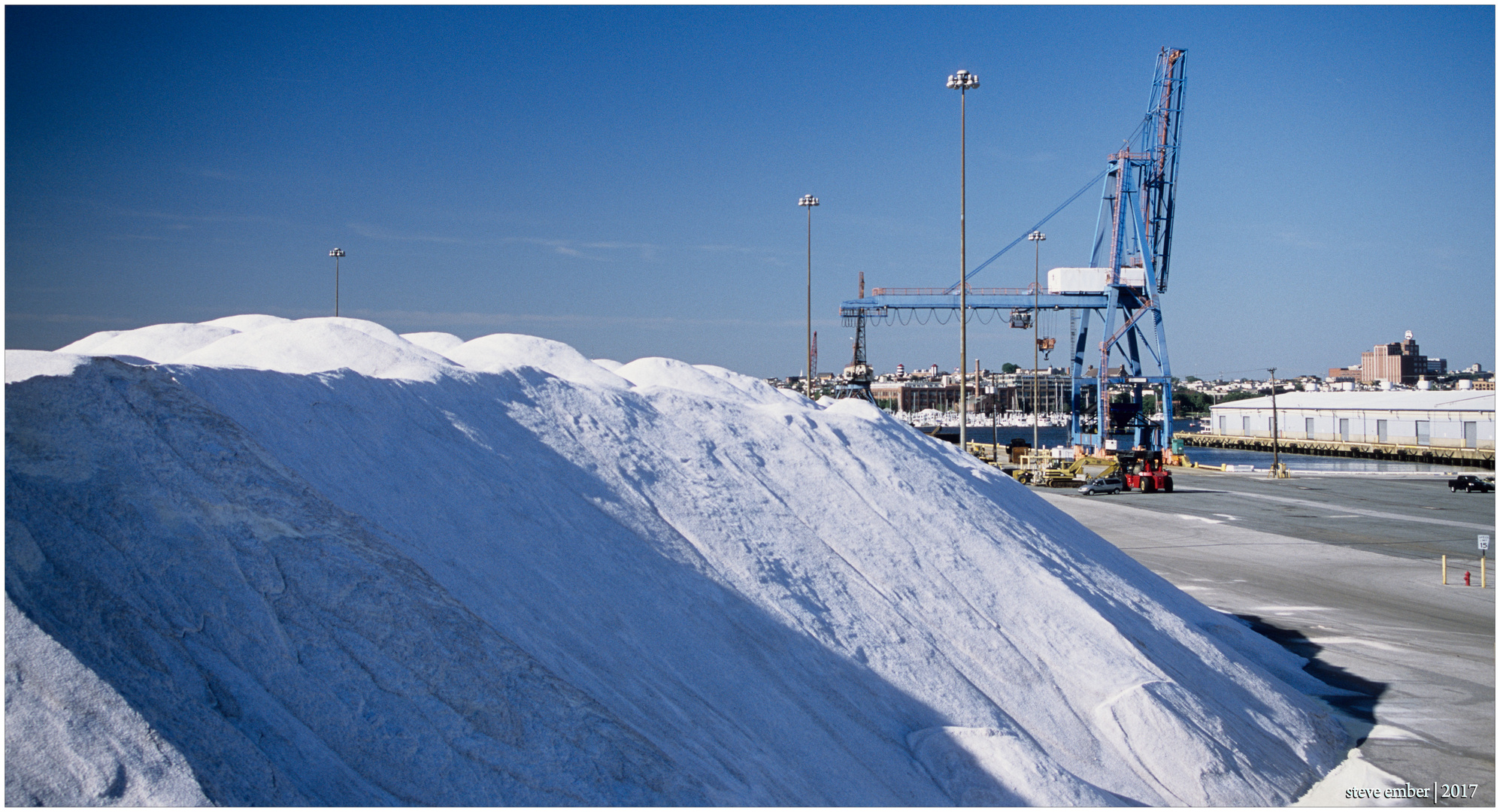 Salt Pile and Gantry photo & image | north america, united states, mid ...