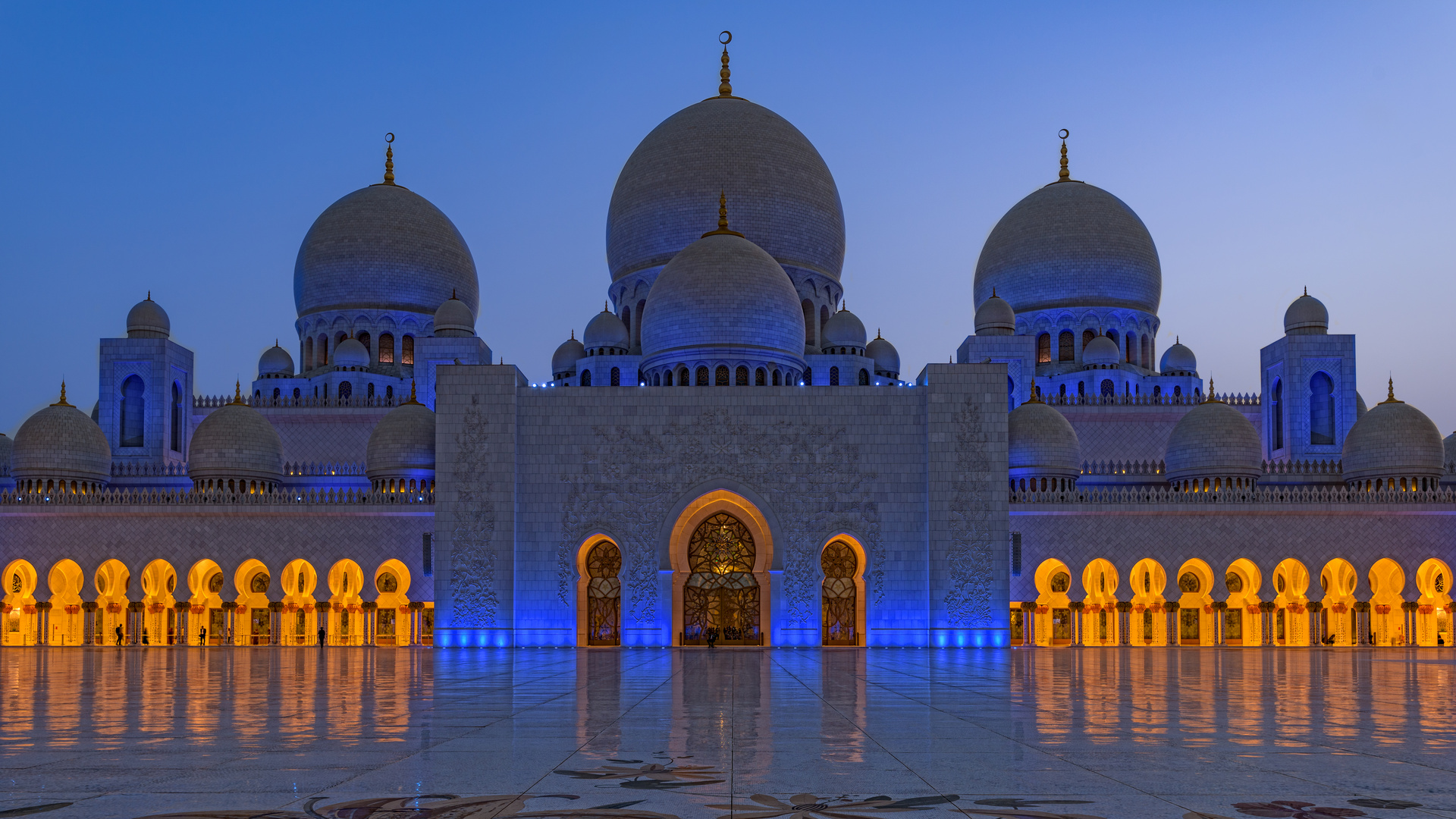 Scheich-Zayid-Moschee Foto & Bild | blaue stunde, abu dhabi, contest ...
