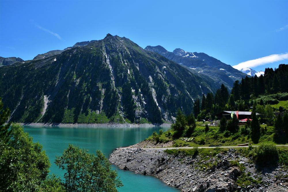 Schlegeis Stausee mit Fischerhütte Foto & Bild | europe, Österreich ...