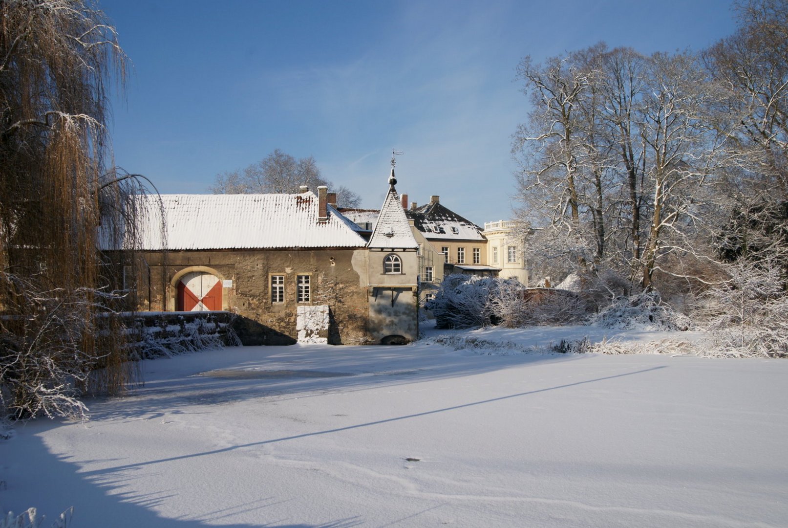 Schloß Buldern im Winter. Foto & Bild | architektur, schlösser & burgen ...
