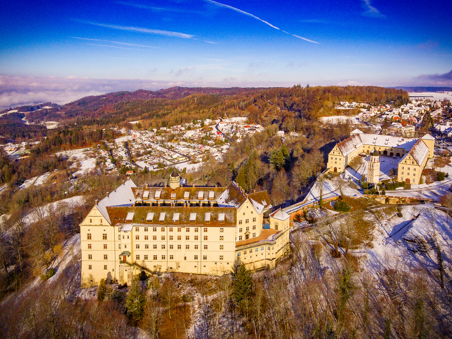 Schloss Heiligenberg im Winter mit Phantom 3 Foto & Bild | architektur ...