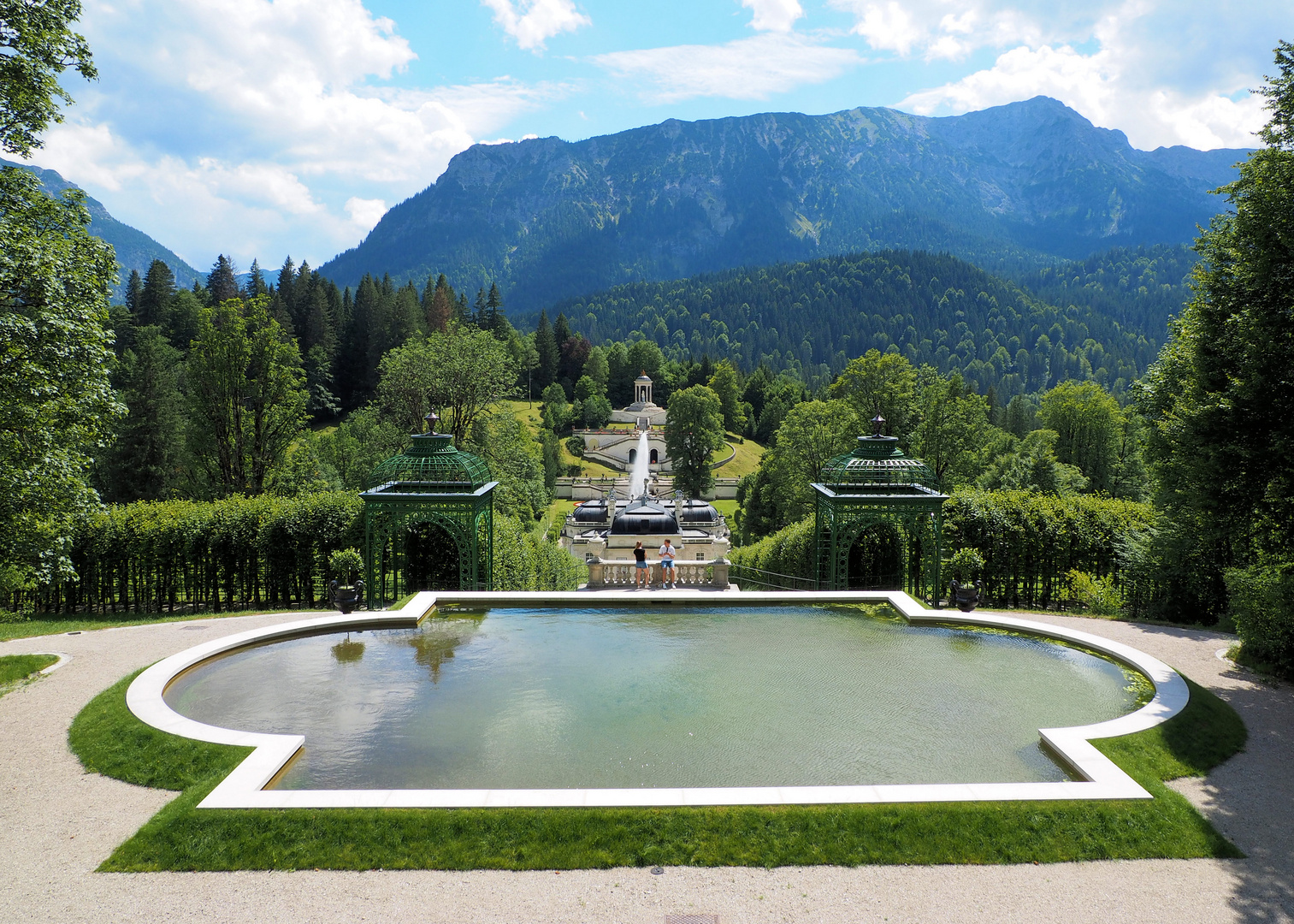 Schloß Linderhof von oben … Foto & Bild | fotos, architektur, schloß ...