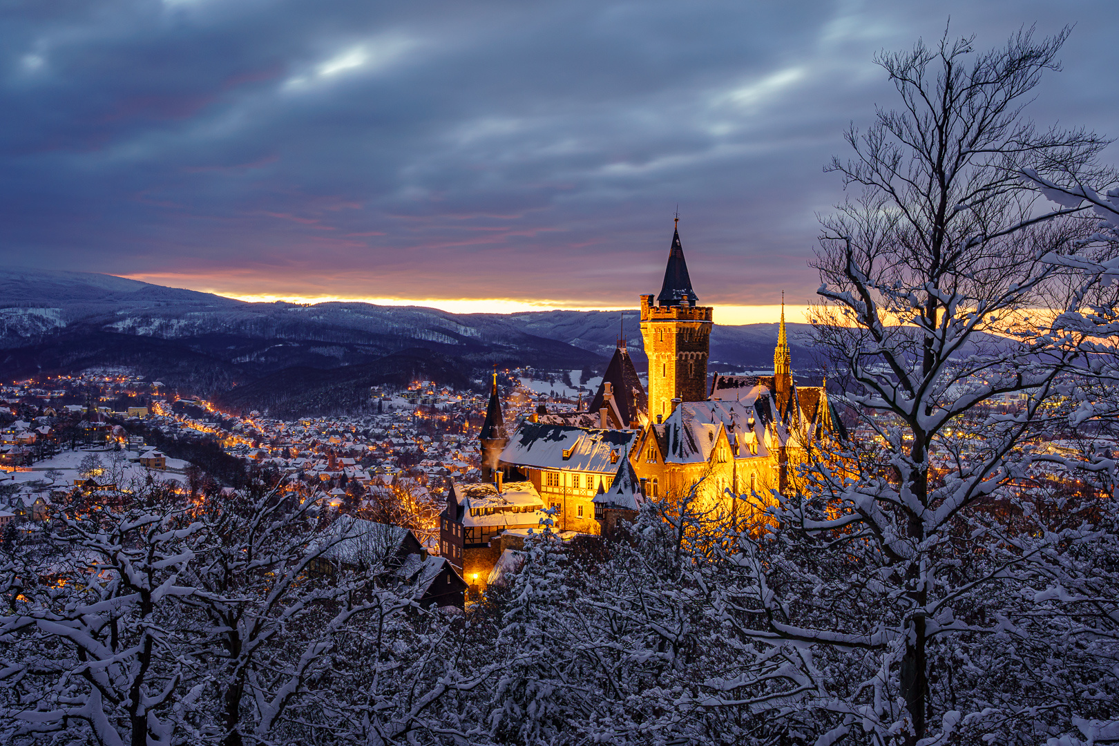 Schloss Wernigerode vom Agnesblick (3) Foto & Bild | architektur ...