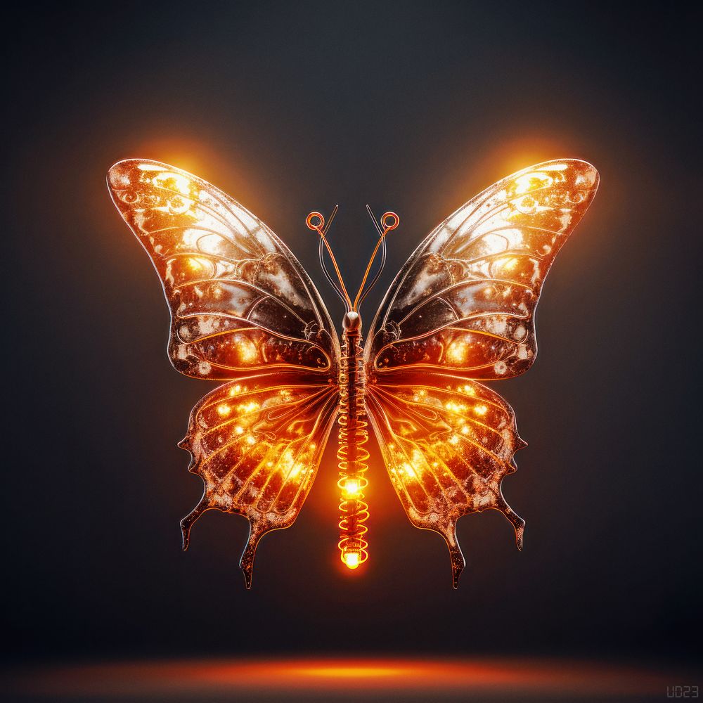 Schmetterling-Wandlampe Foto & Bild | ki-generierte bilder, ki-montagen, composing Bilder auf ...