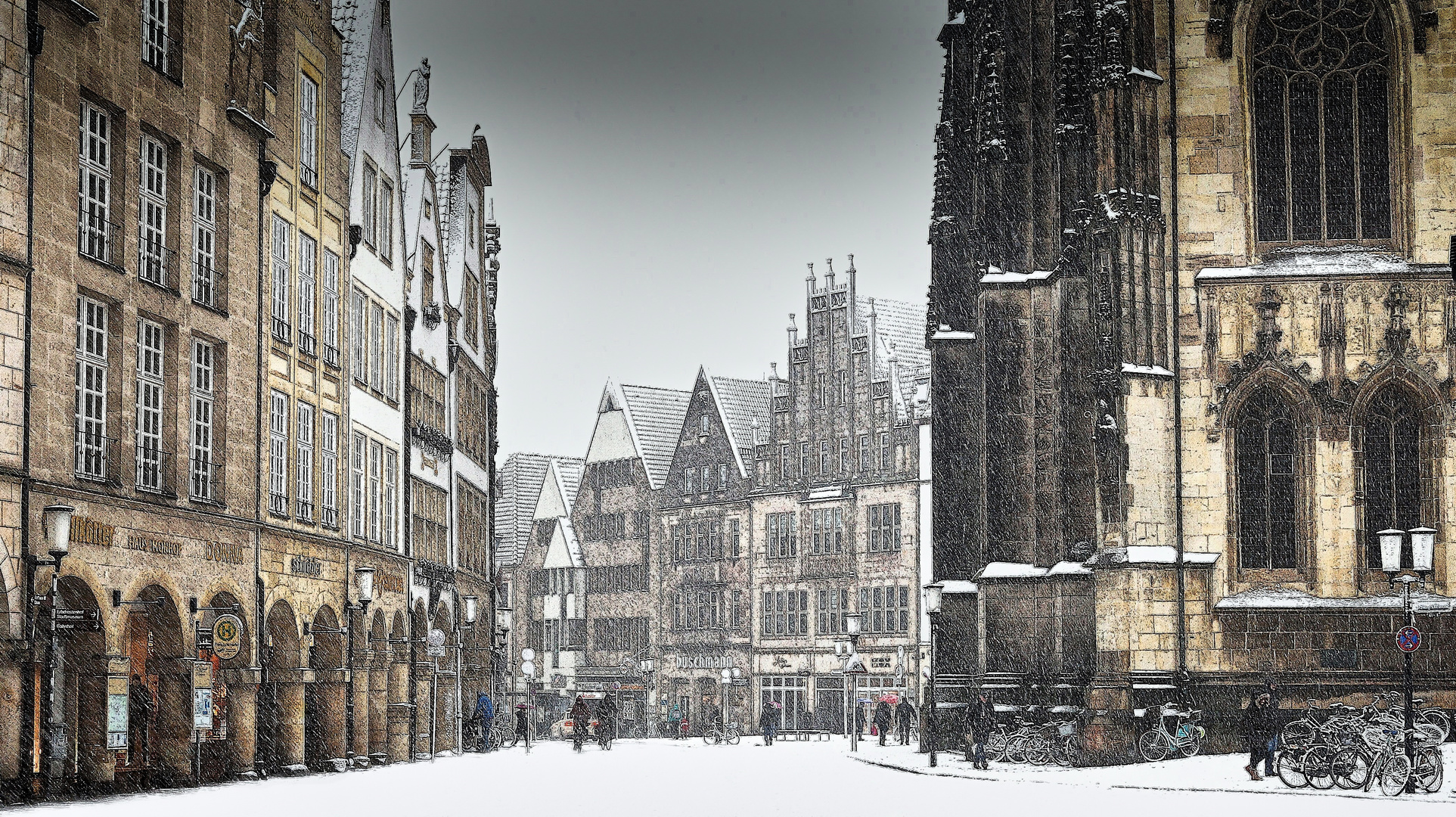 Schnee auf dem Prinzipalmarkt ... Foto & Bild | deutschland, europe, nordrhein- westfalen Bilder ...