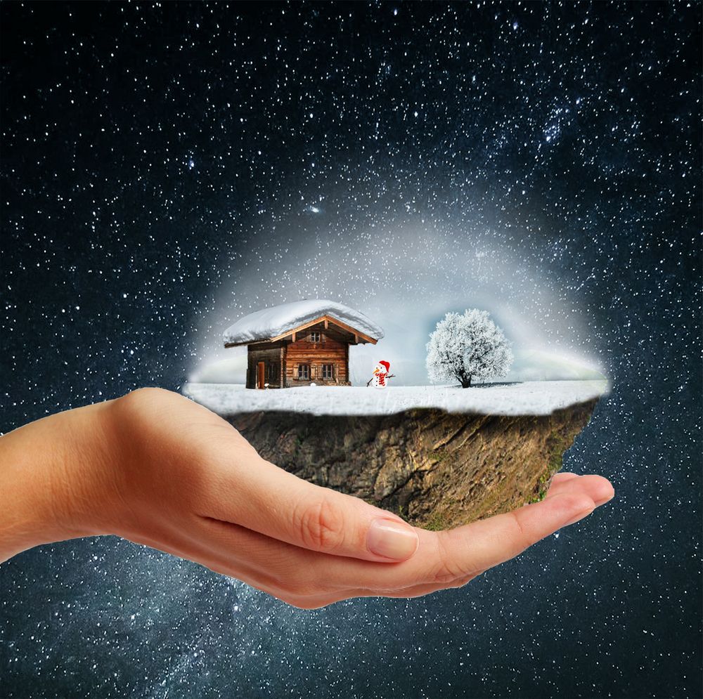 Schneeinsel Foto & Bild | fotomontage, composing , composing Bilder auf fotocommunity