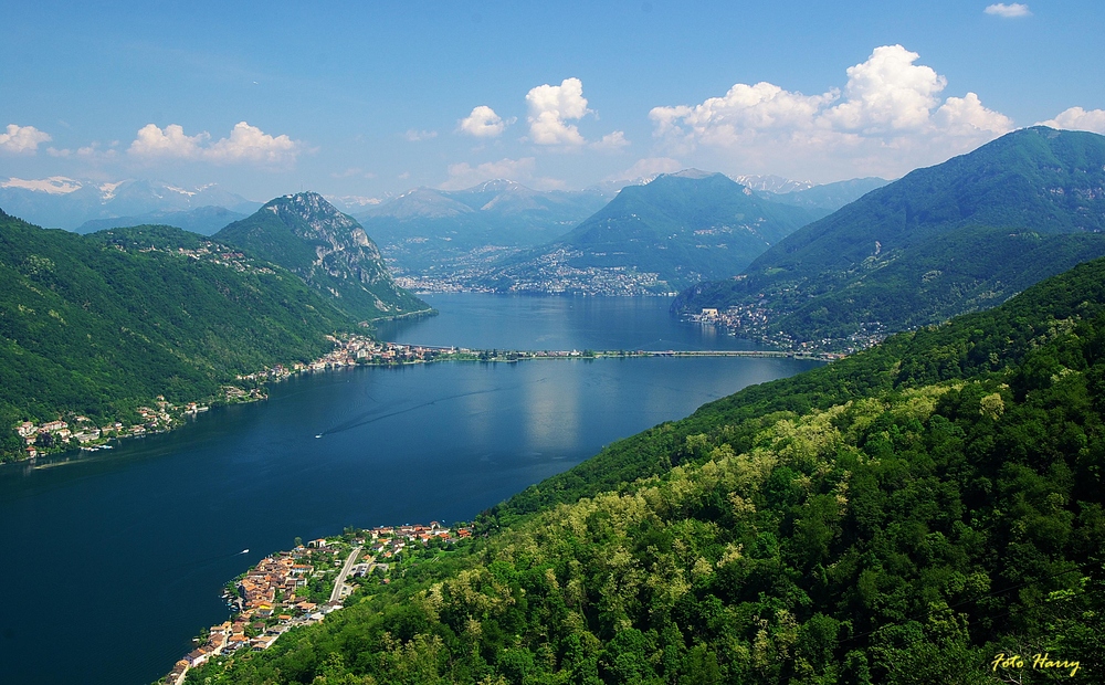 Schönes Tessin,- Blick von Serpiano auf den Luganer See. Foto & Bild ...