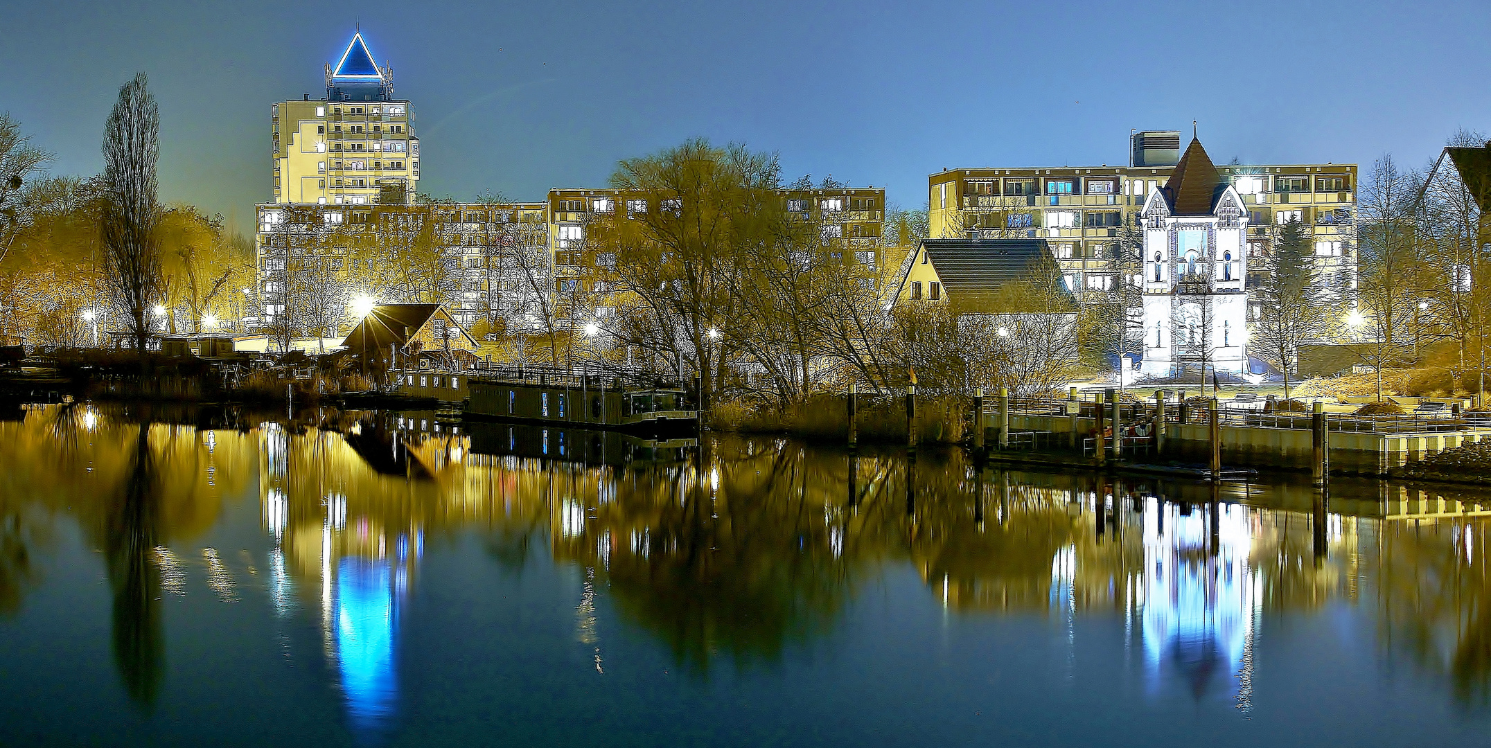 Schwedt bei Nacht Foto & Bild | deutschland, europe, brandenburg Bilder ...