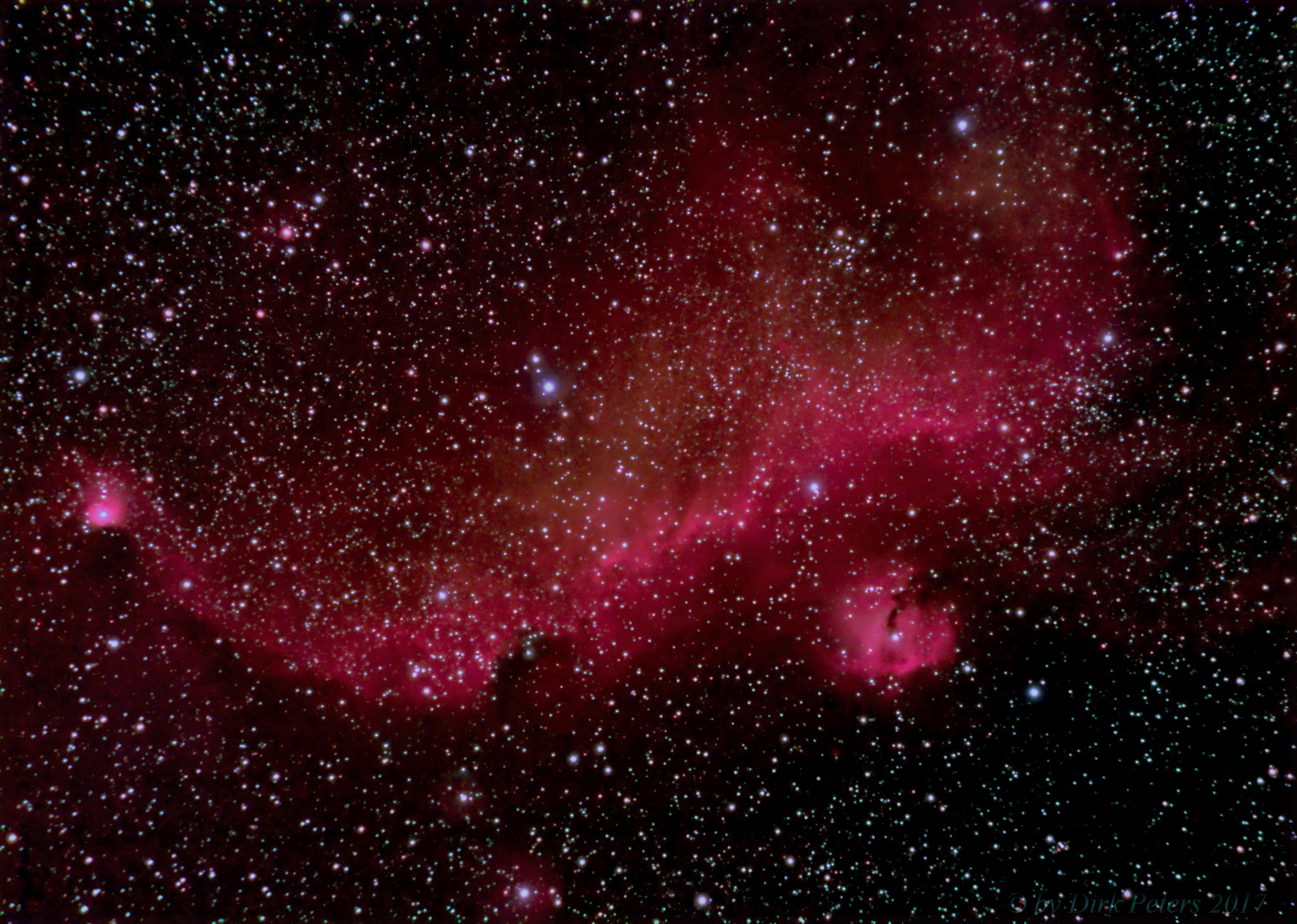 Seagull Nebula IC 2177: Der Möwennebel im Sturzflug Richtung Horizont ...