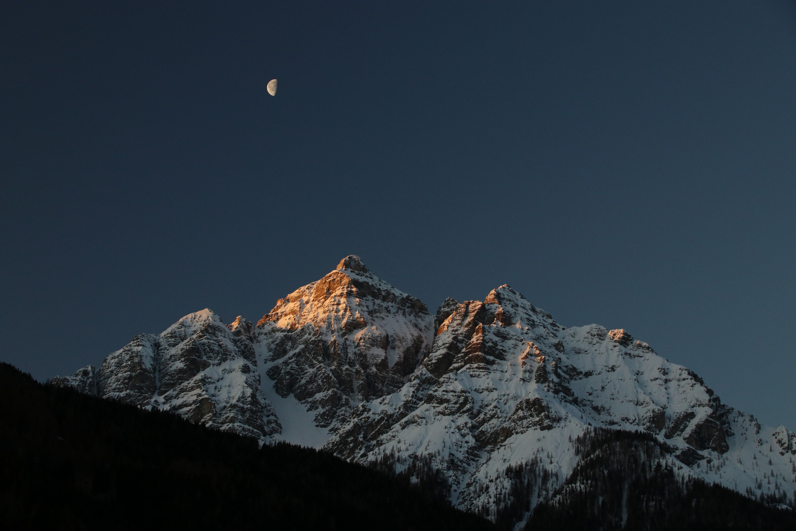 Serles Foto & Bild | landschaft, mond, alpen Bilder auf fotocommunity