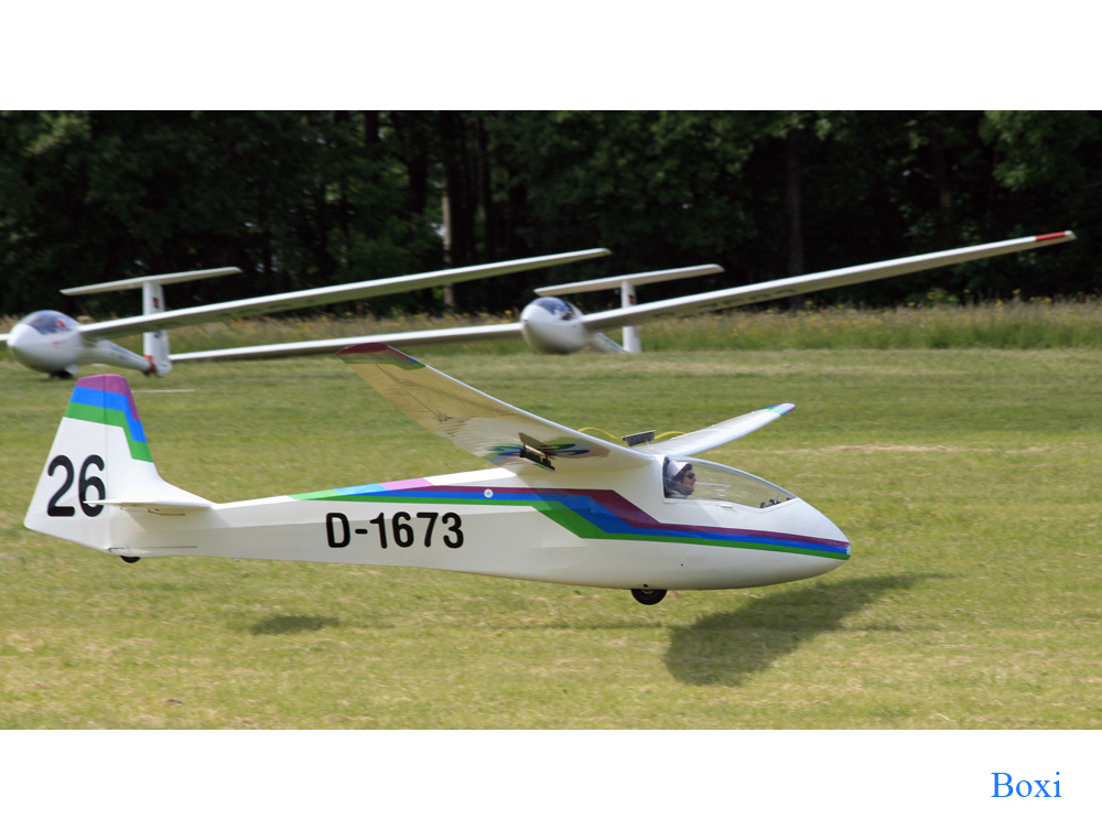 SF 26 bei der Landung mit begeistertem Piloten Foto & Bild | sport ...