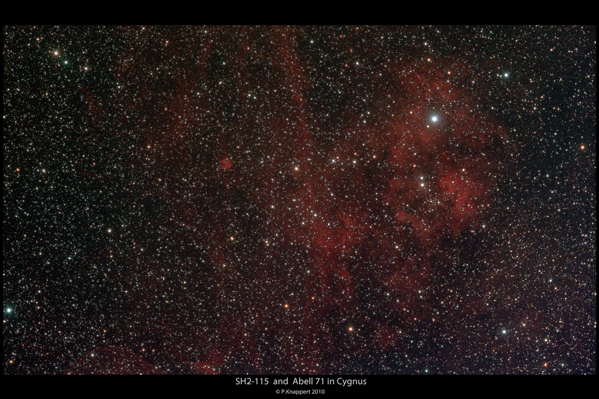 SH2-115 und Abell 71 im Sternbild Schwan Foto & Bild | astrofotografie ...