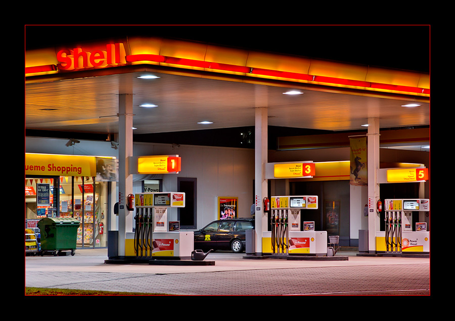 Shell Foto & Bild | industrie und technik, industrie nachts ...