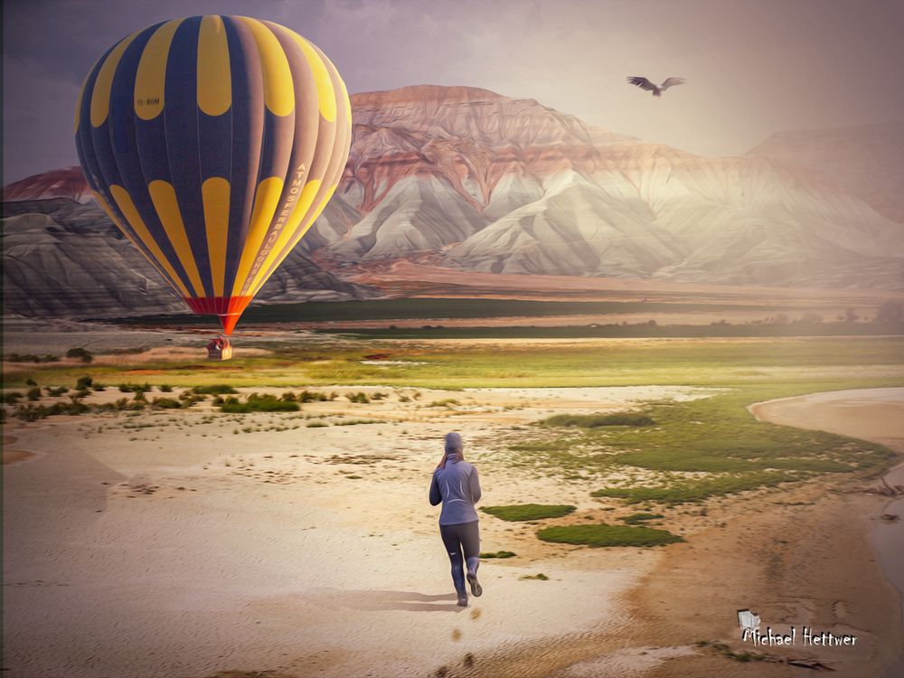 Sie läuft und läuft und läuft Foto & Bild | fotomontage, landschaften, composing Bilder auf ...