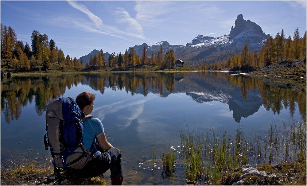 Sinfonie in blue - Lago Federa Foto & Bild | landschaft, berge ...