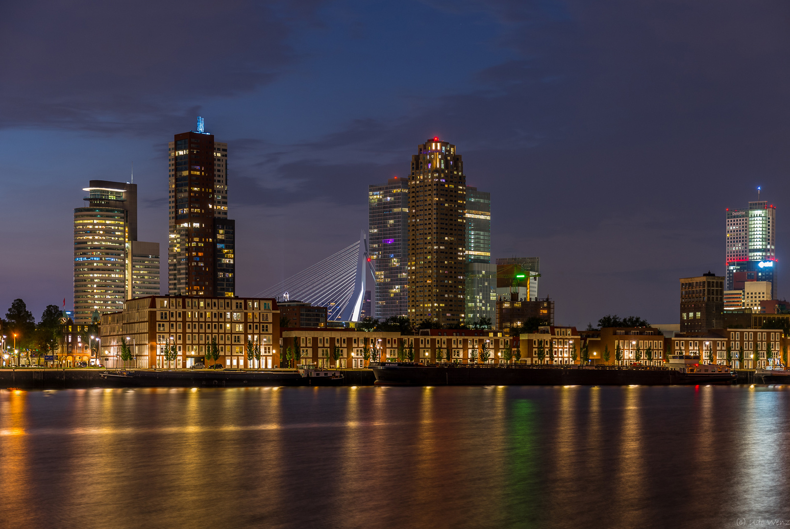 Skyline Rotterdam Foto & Bild | world, wasser, nachtaufnahme Bilder auf ...