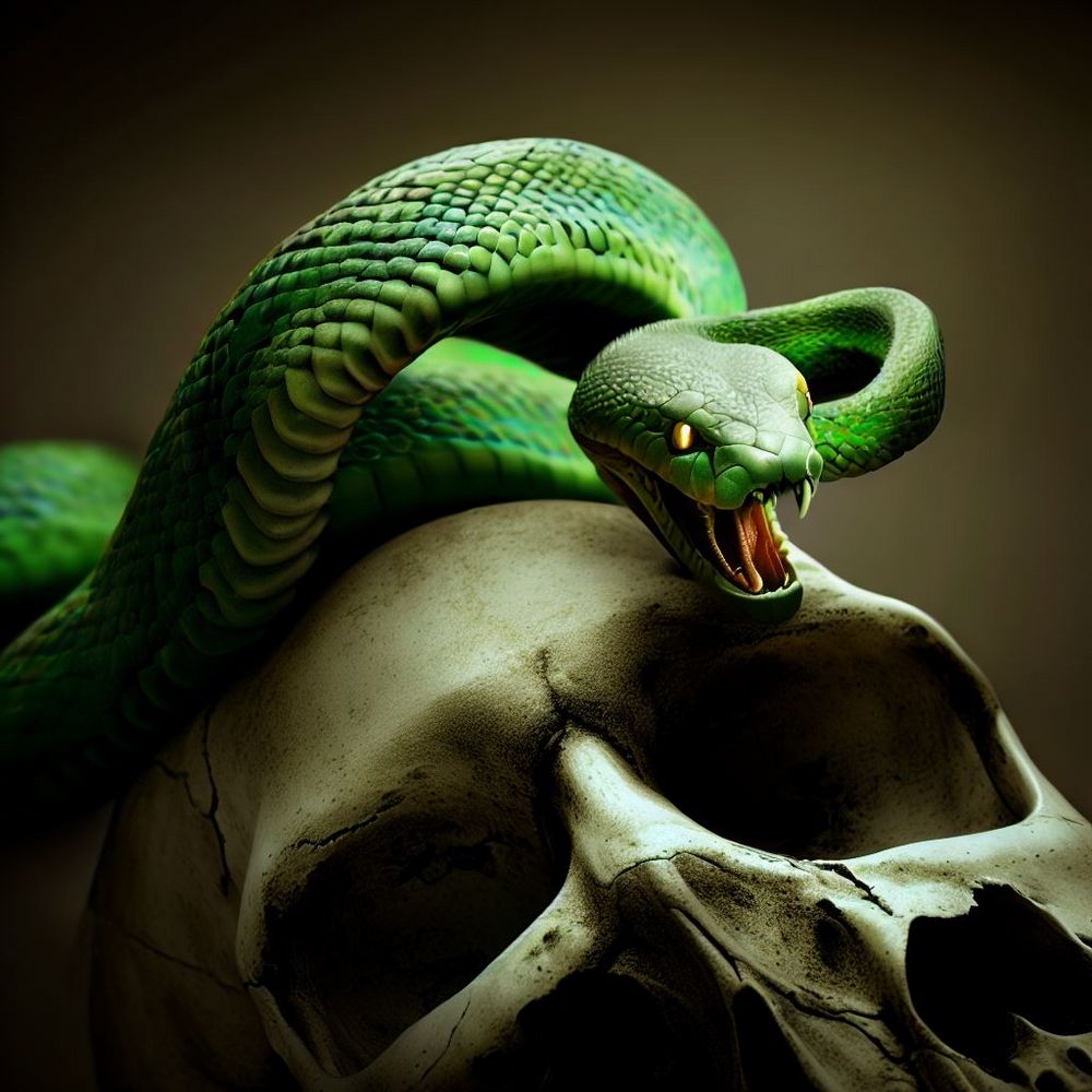 Snake and Skull Foto & Bild | tod, digiart, sterben Bilder auf ...