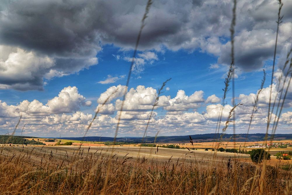 Sommerlandschaft mit Wolken Foto & Bild | landschaft, jahreszeiten ...