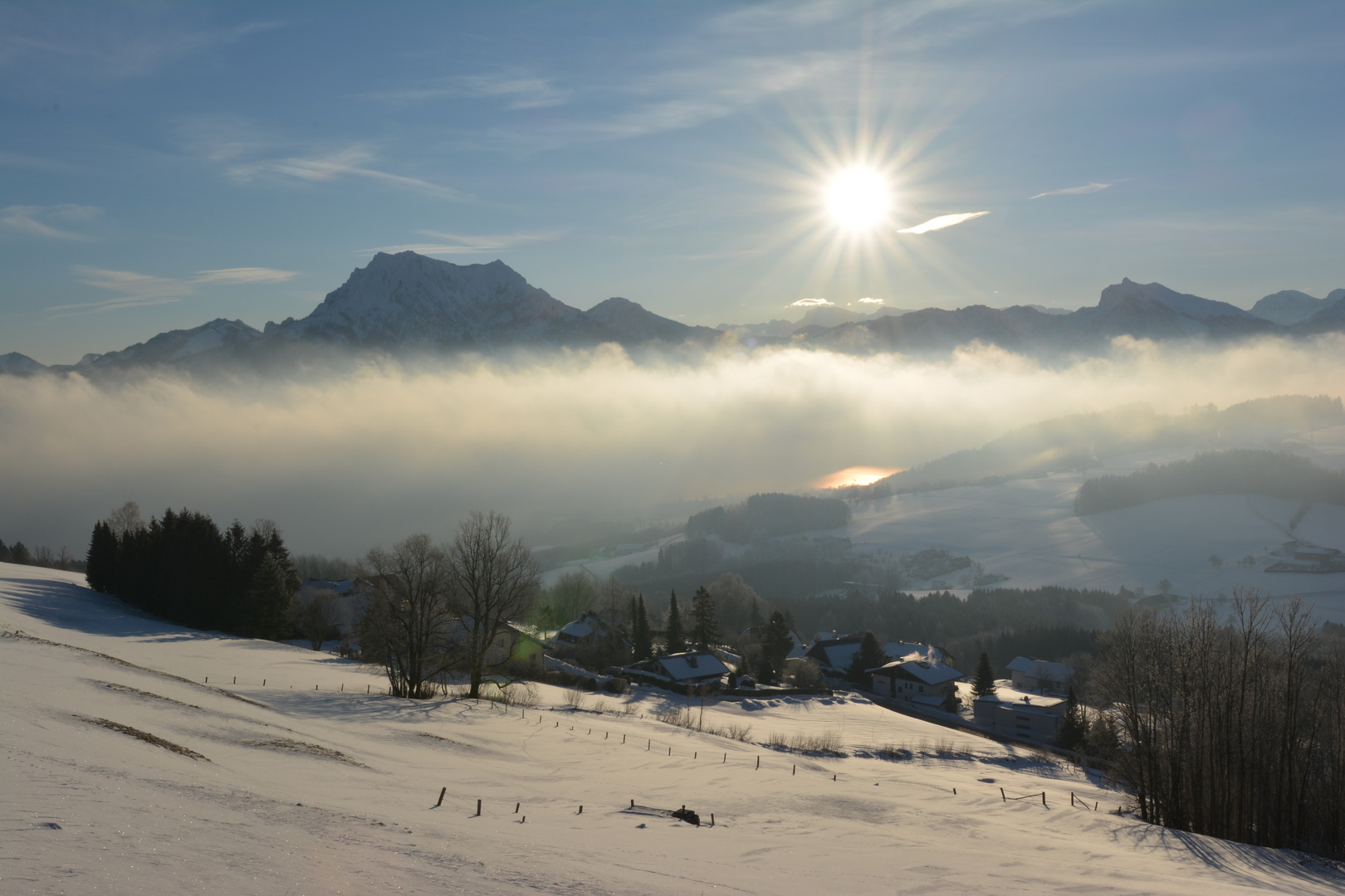 Sonnenaufgang am Gmundnerberg... Foto & Bild | landschaft, jahreszeiten, winter Bilder auf ...