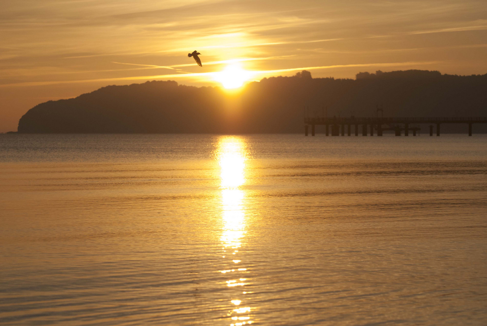 Sonnenaufgang in Binz bei der Seebrücke Foto & Bild | sonnenaufgänge, himmel & universum, natur ...