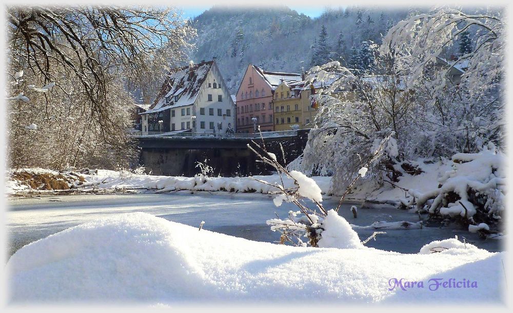SONNENSTRAHLEN IM SCHNEE .........am Lech - Füssen Foto & Bild ...