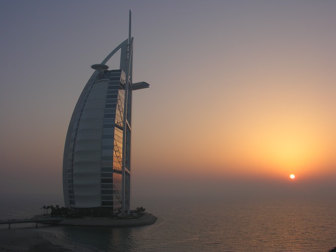 Sonnenuntergang am Burj Al Arab Foto & Bild | asia, middle east, united ...