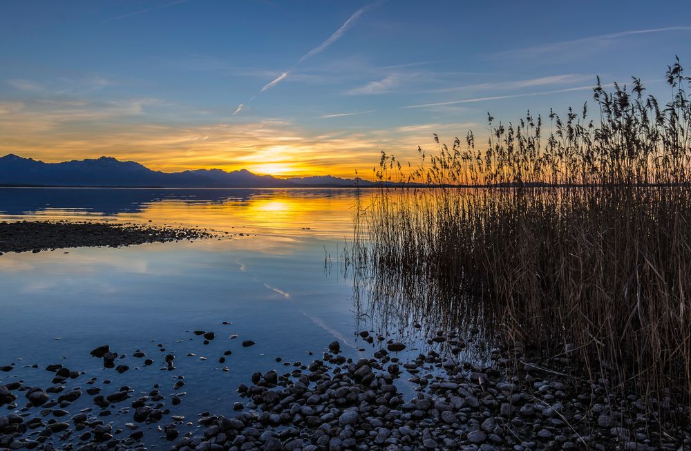 Sonnenuntergang am Chiemsee Foto & Bild | landschaft, bach, fluss & see, see, teich & tümpel ...