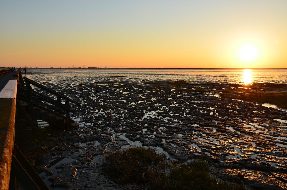 Sonnenuntergang am Wattenmeer Foto & Bild | landschaft, meer & strand, watt Bilder auf fotocommunity