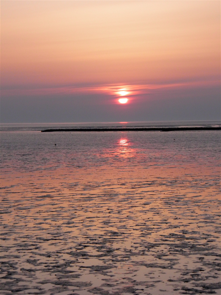 Sonnenuntergang in Büsum Foto & Bild | landschaft, meer & strand, watt ...