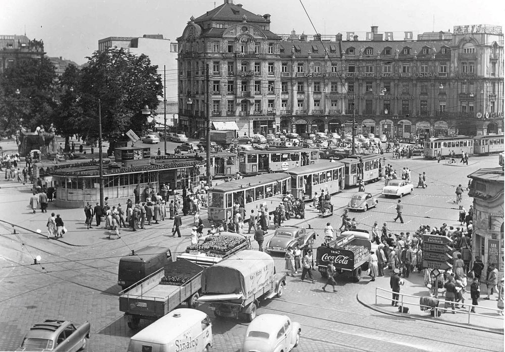 Stachus 1955 Foto & Bild | münchen, stachus, karlsplatz Bilder auf ...