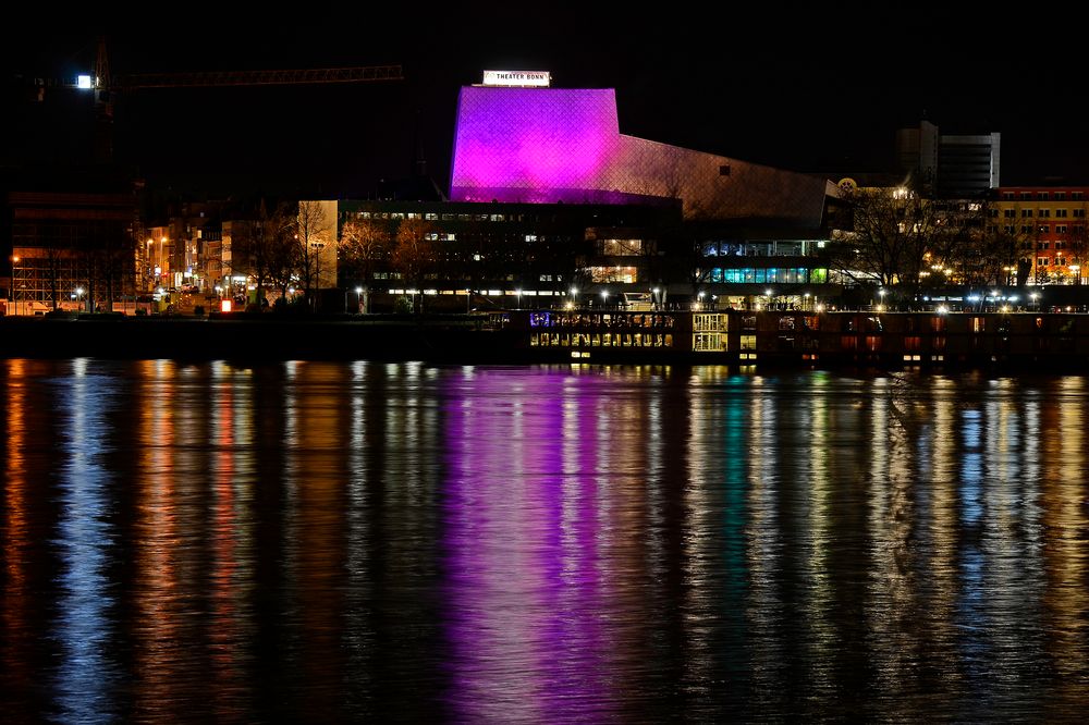 Städtische Oper Bonn Foto & Bild | architektur, architektur bei nacht ...
