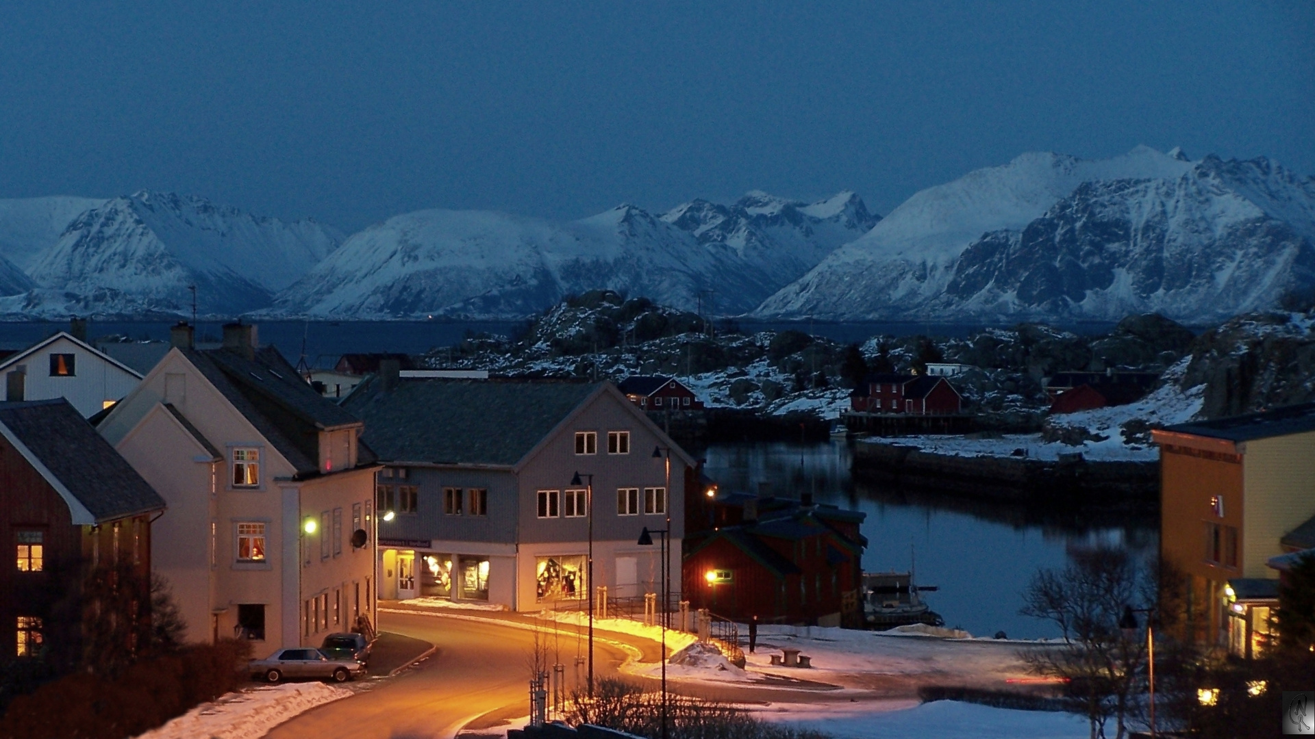 Stamsund abends Foto & Bild | europe, scandinavia, norway Bilder auf ...