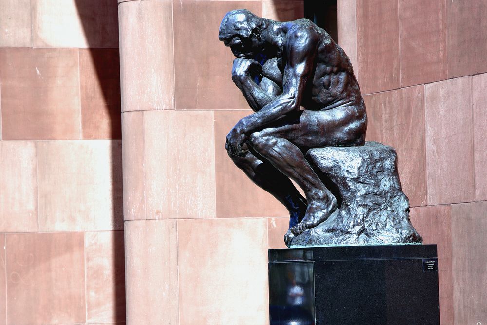 Statue Der Denker - Kunsthalle Bielefeld Foto & Bild | world, kunst ...