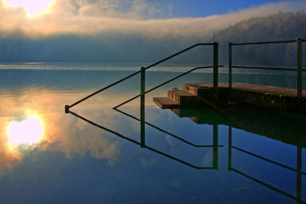 Steg am Wohlensee Bern Foto & Bild | landschaft, bach, fluss & see, see ...