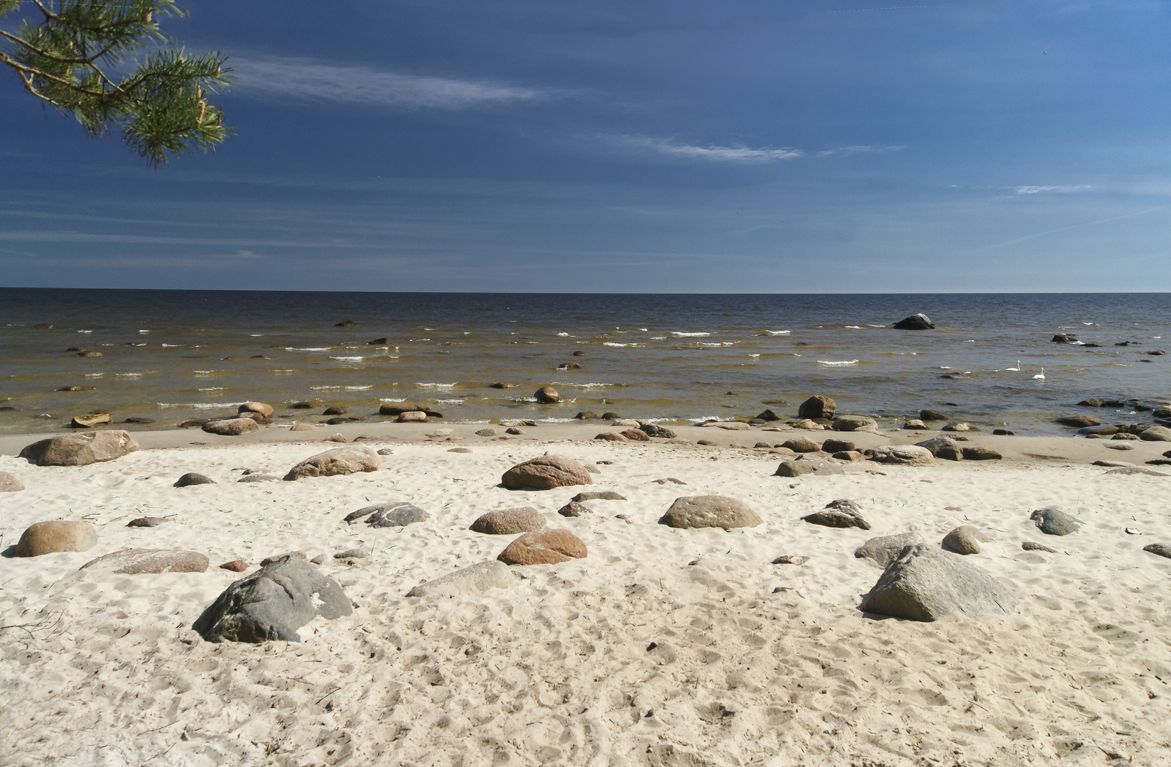 Steiniger Strand Foto & Bild | landschaft, meer & strand, himmel Bilder ...