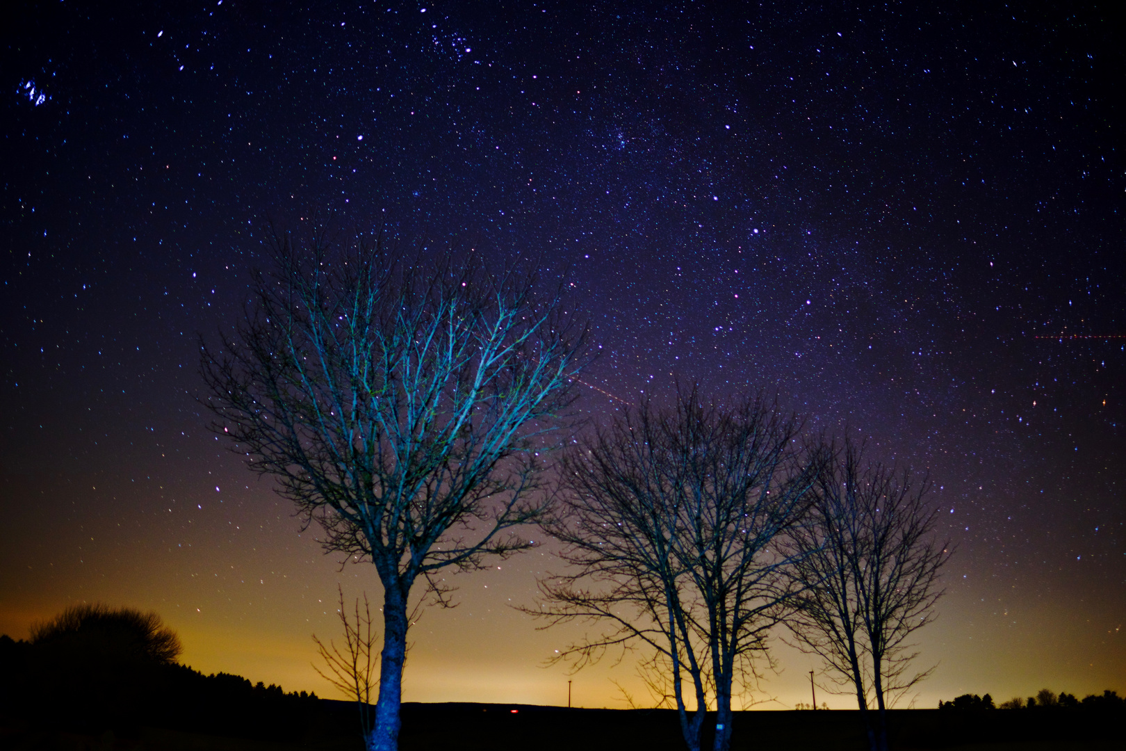 Sternenhimmel über Hegaulandschaft Foto & Bild | himmel, himmel ...