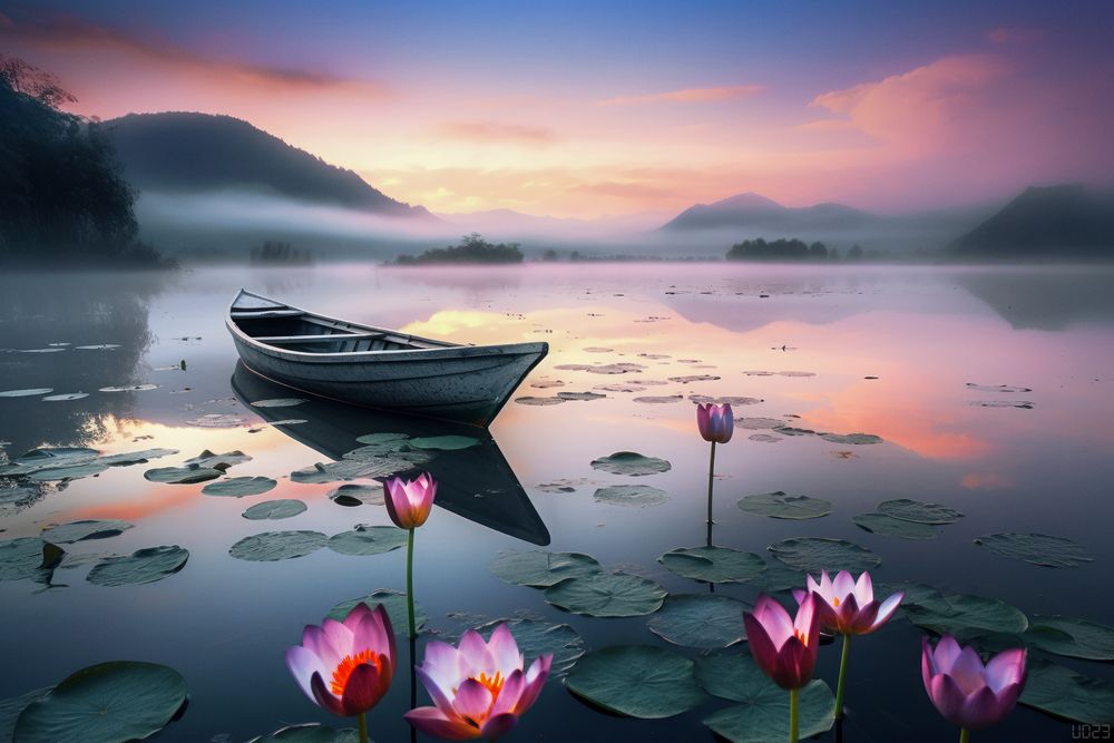 Still ruht der See II Foto & Bild | ki-generierte bilder, ki-montagen, composing Bilder auf ...