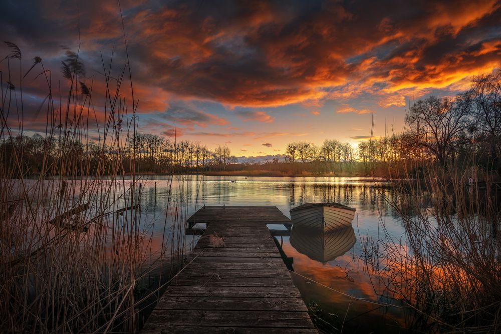 Stille Foto & Bild | landschaft, sonnenuntergang, wasser Bilder auf ...
