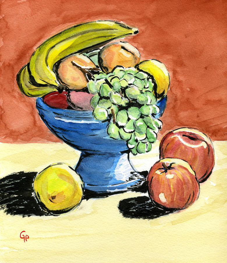 Stilleben mit Obst Foto & Bild | kunstfotografie & kultur, gemälde ...