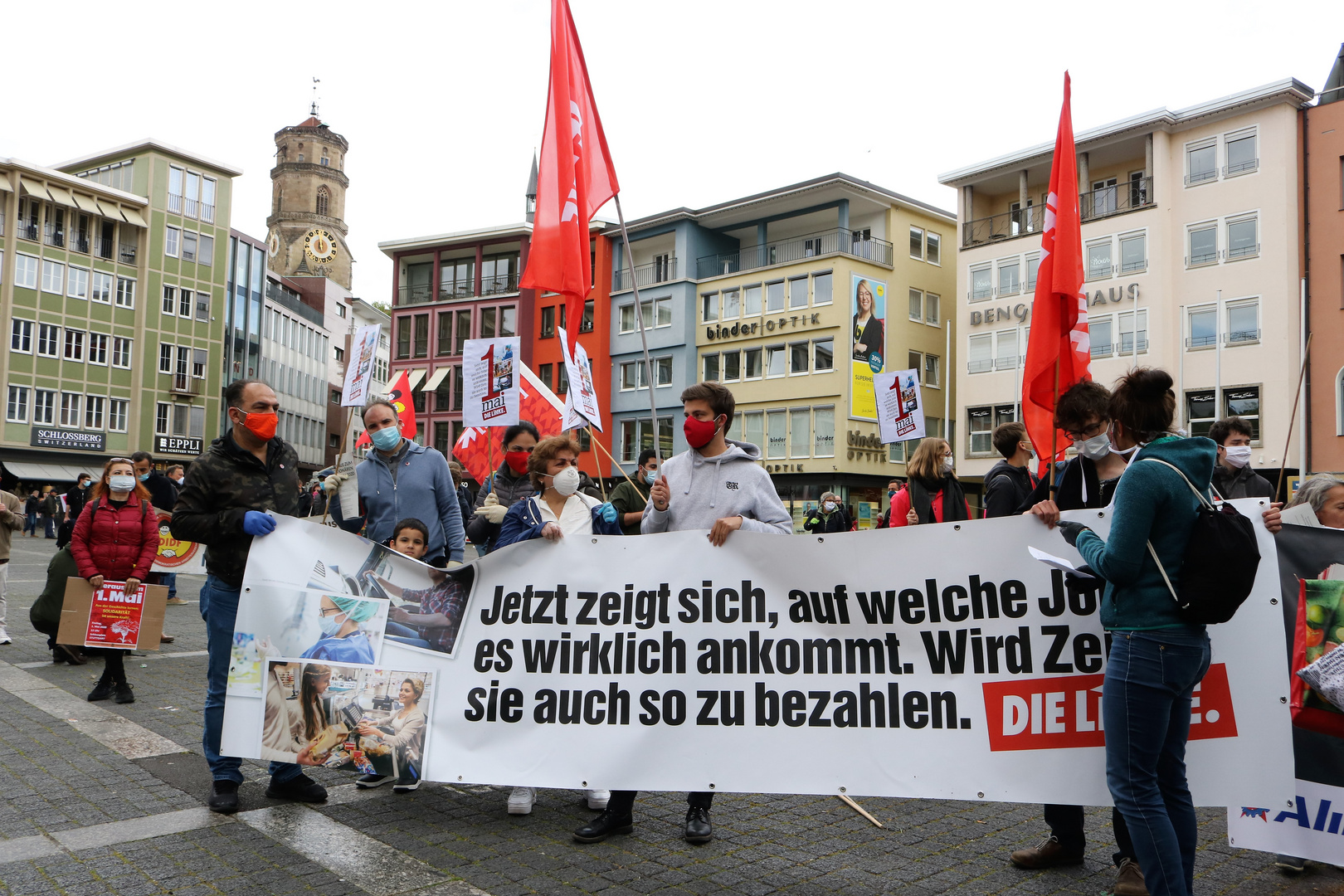 street JOBS Demo 1Mai20 Ca-20-col +9 Fotos Aktuell Foto & Bild | mai ...