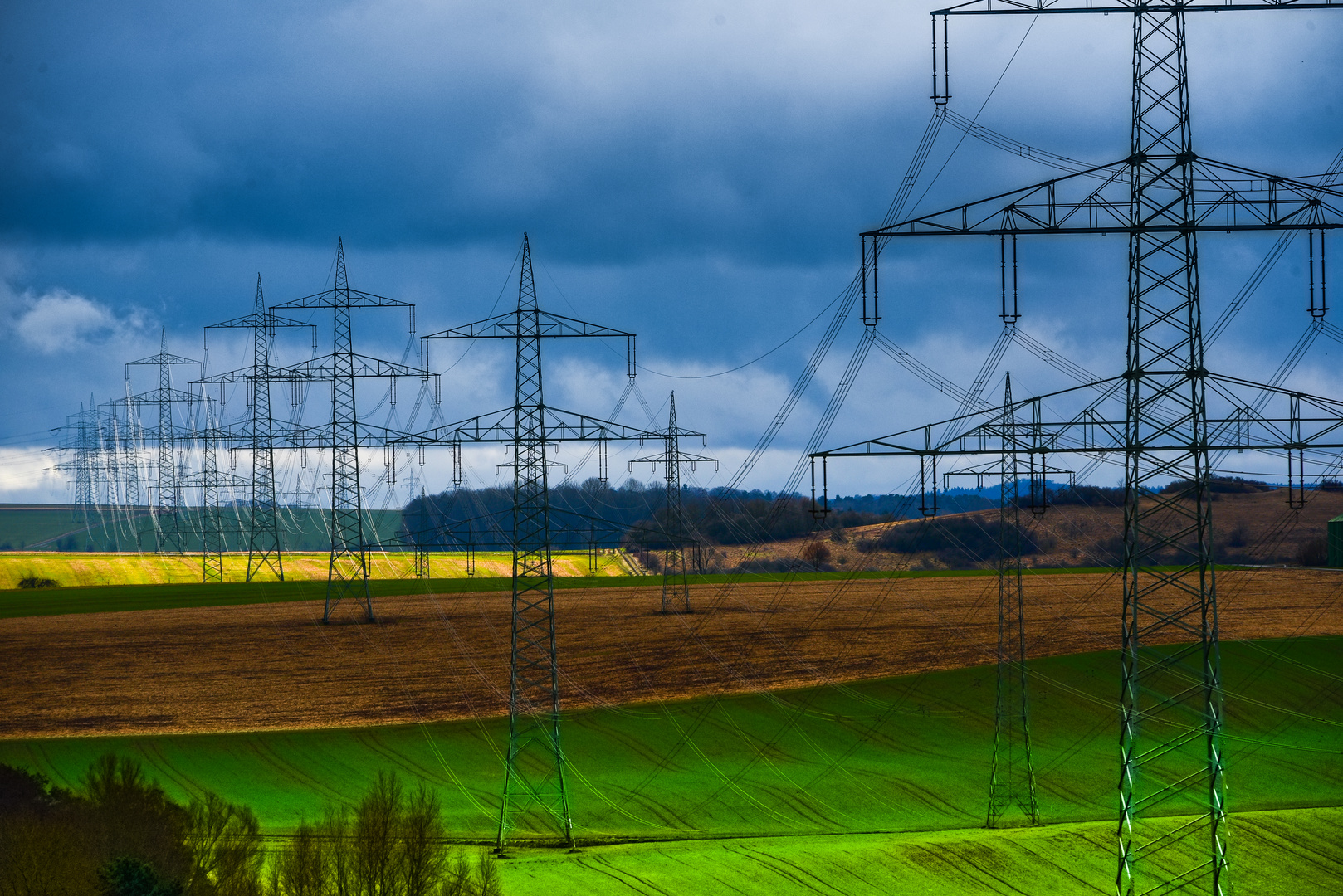 Stromtrasse Foto & Bild | industrie und technik, energietechnik ...