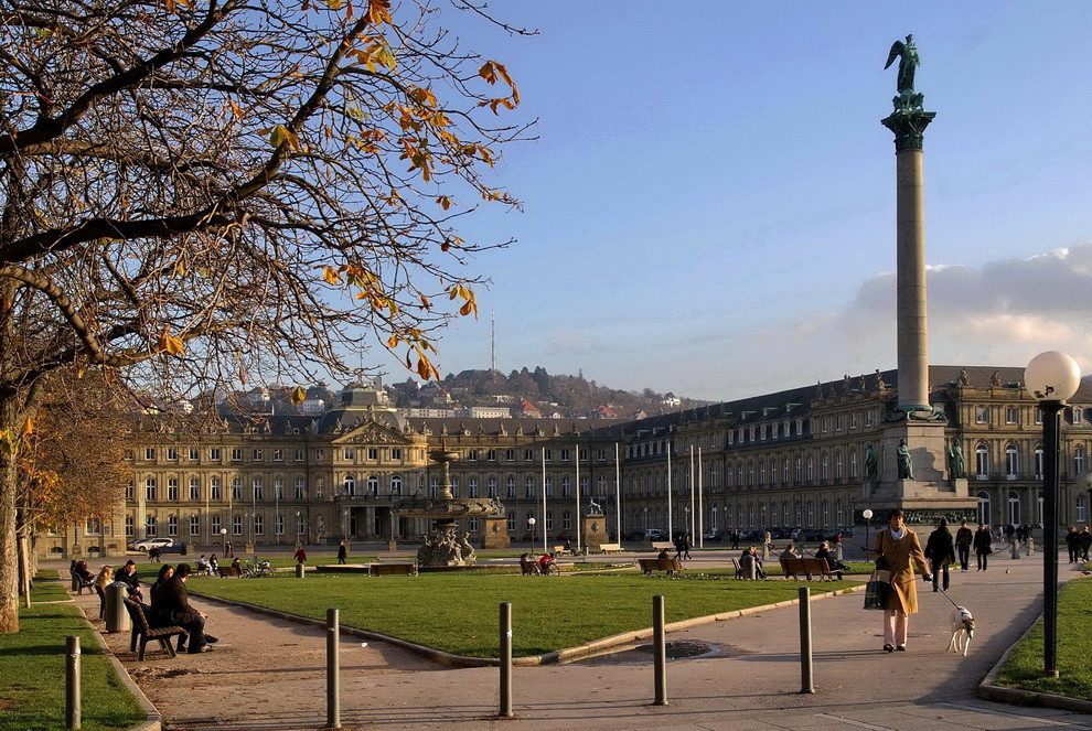Stuttgart, Schlossplatz Foto & Bild | deutschland, europe, baden ...