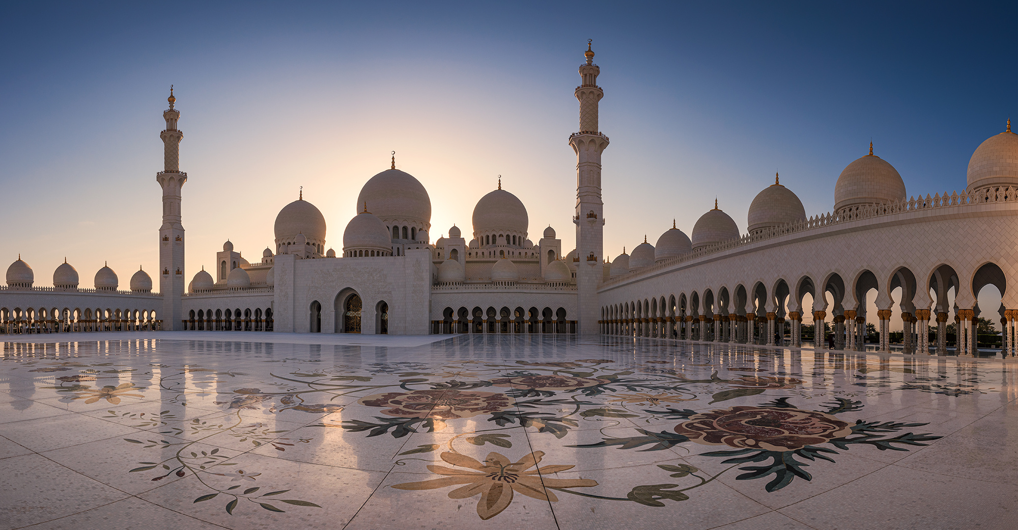 Sundown an der Sheikh Zayed Moschee Foto & Bild | sunset, world ...