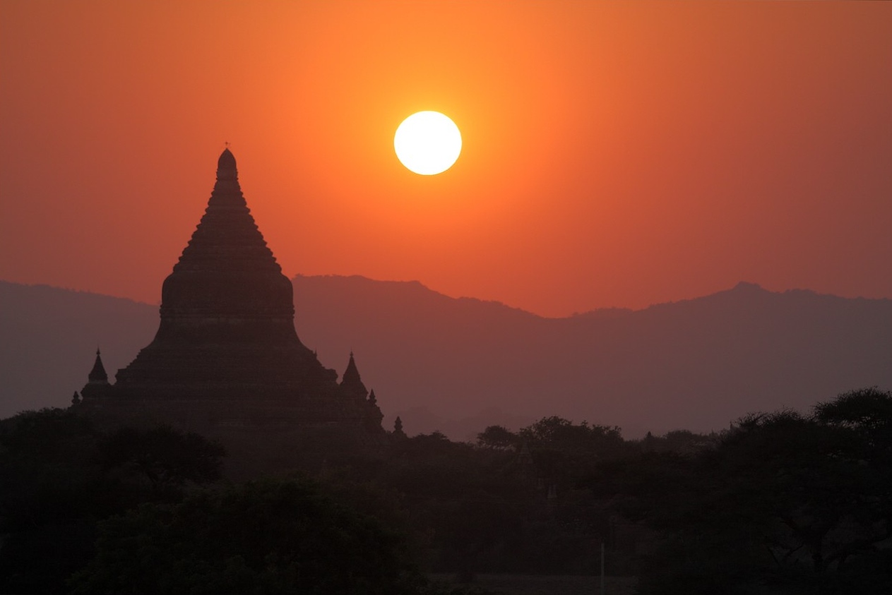 Sunset in Bagan Foto & Bild | asia, myanmar, southeast asia Bilder auf ...