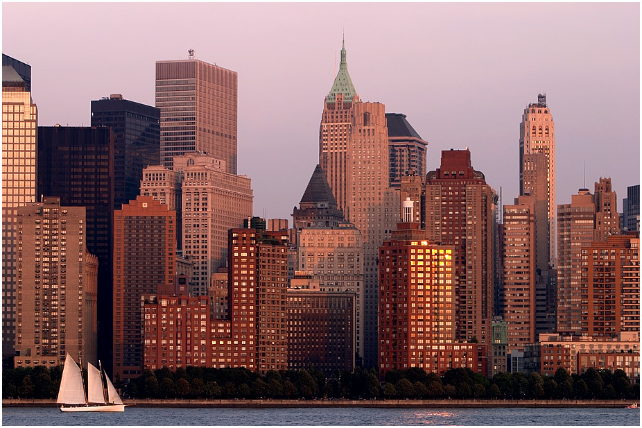 Sunset over Manhattan Foto & Bild | north america, united states, new ...