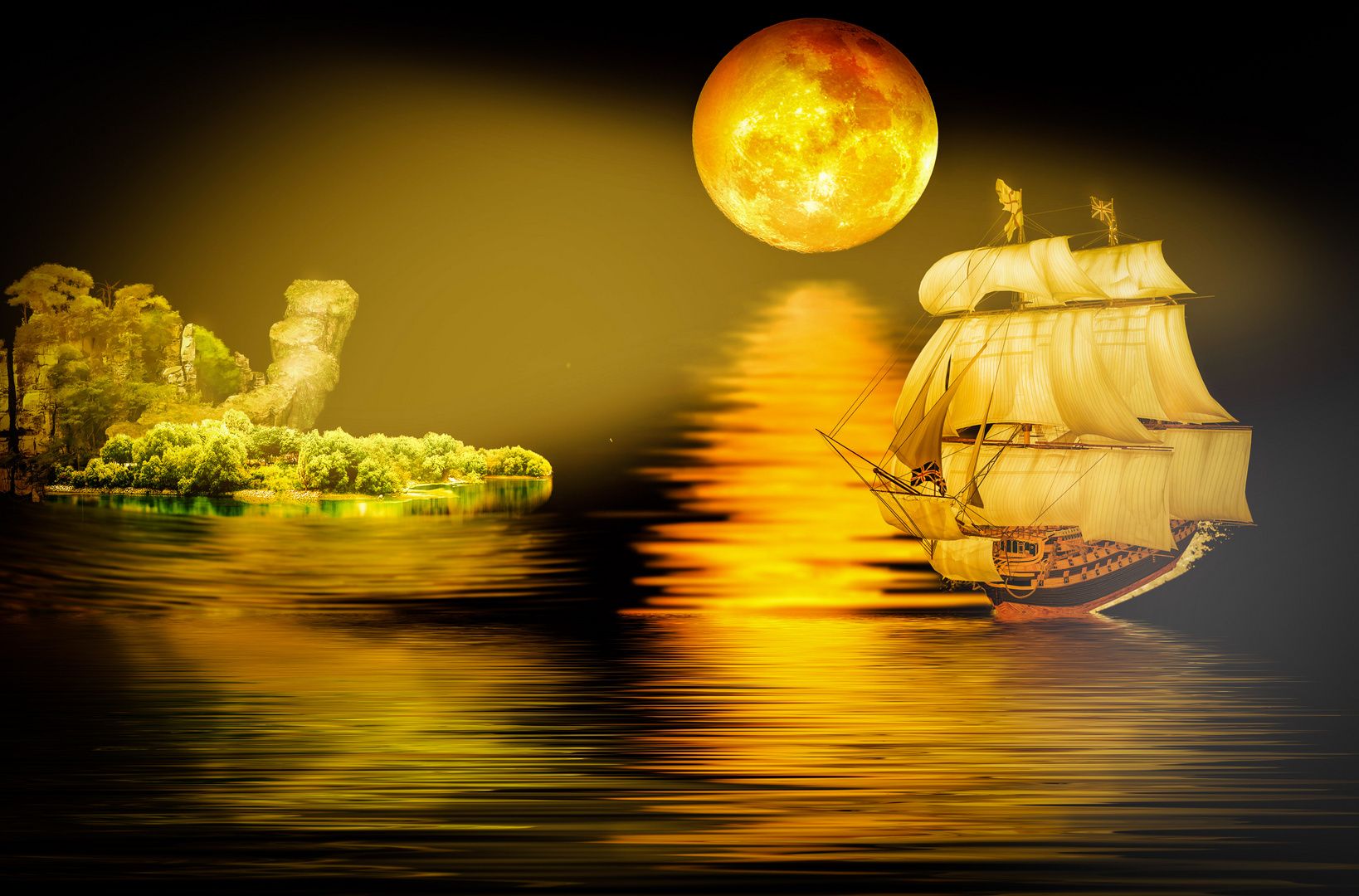 Supermoon Foto & Bild | fotomontage, composing , composing Bilder auf fotocommunity