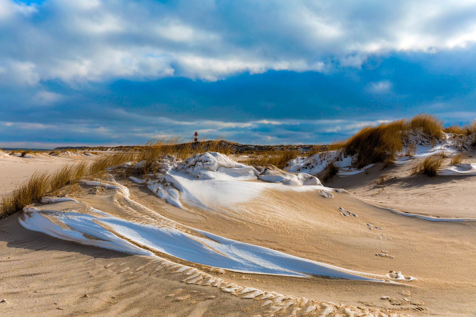 Sylter Strand im Schnee Foto & Bild | natur Bilder auf fotocommunity