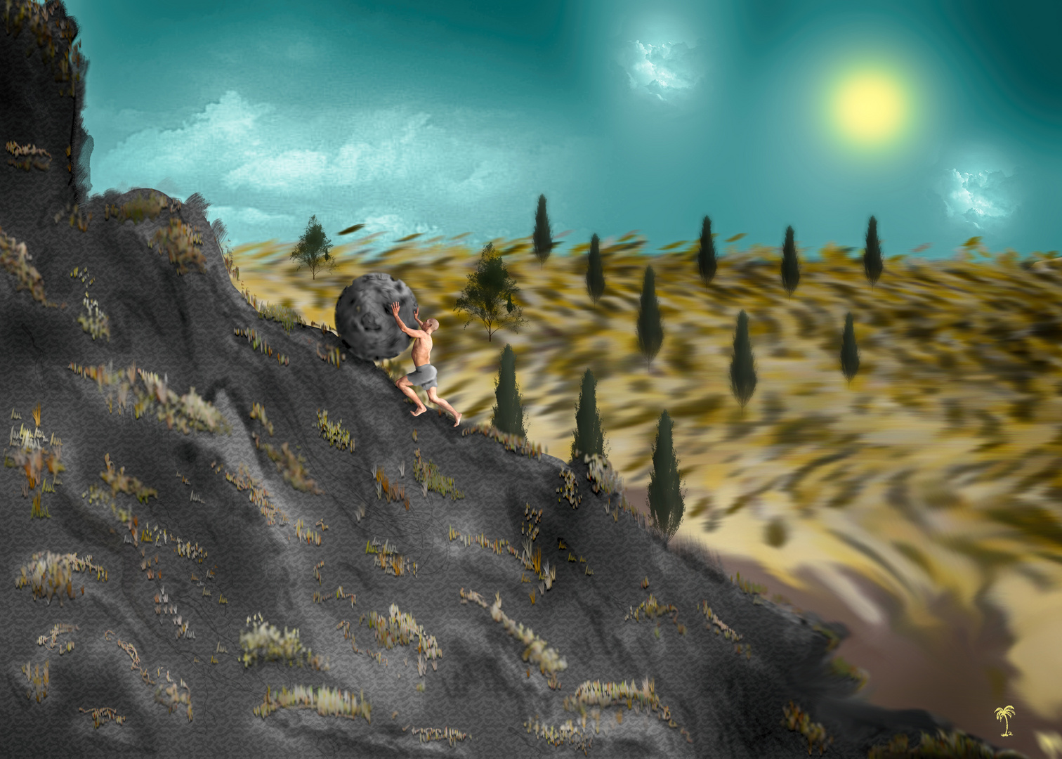 Sysiphus Foto & Bild | composing, digiart, arbeit Bilder auf fotocommunity